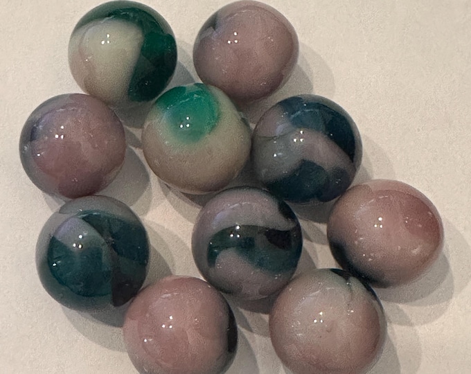 Vintage Jabo Classic Set of 10 Green or Teal and Pink - Etsy