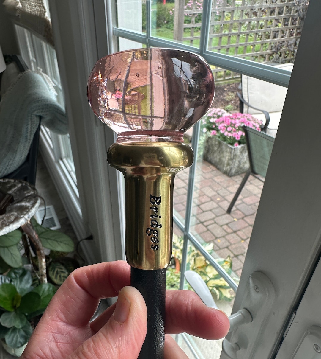 Collectible Bridges Walking Cane With Pink Jeweled Top - Etsy