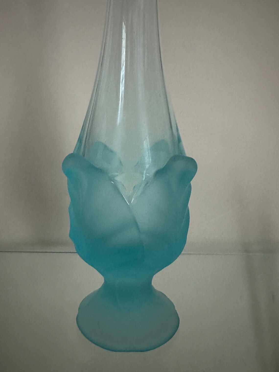 Tall Viking Swung Vase With Frosted Base From the 1950s - Etsy