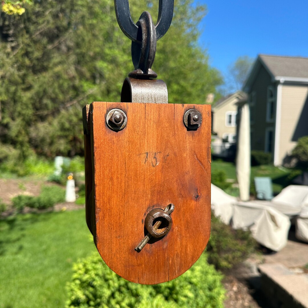 Antique Wood Barn Pulley: Rustic Farm Decor - Etsy