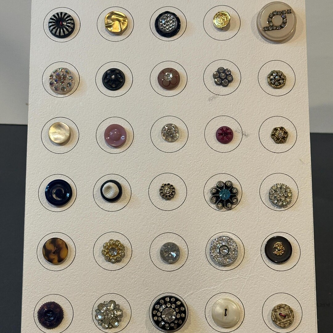 Vintage Unique Button Collection Mounted on a Display Card - Etsy
