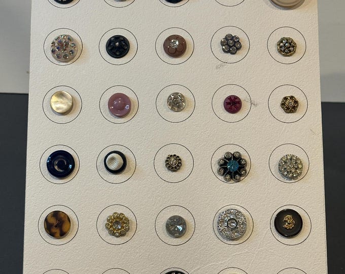 Vintage Unique Button Collection Mounted on a Display Card - Etsy