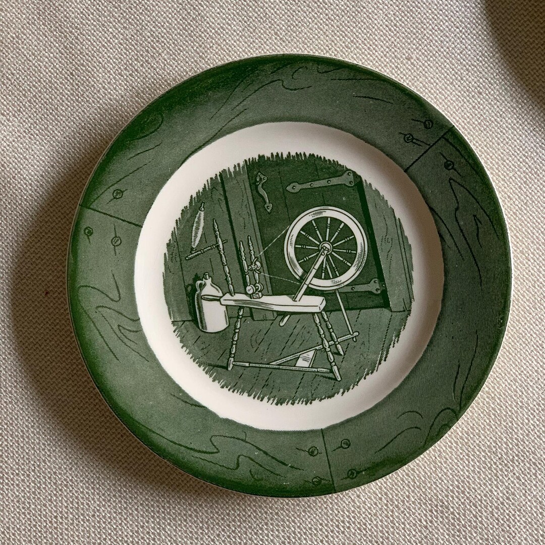 1950s Colonial Homestead Plates - Etsy