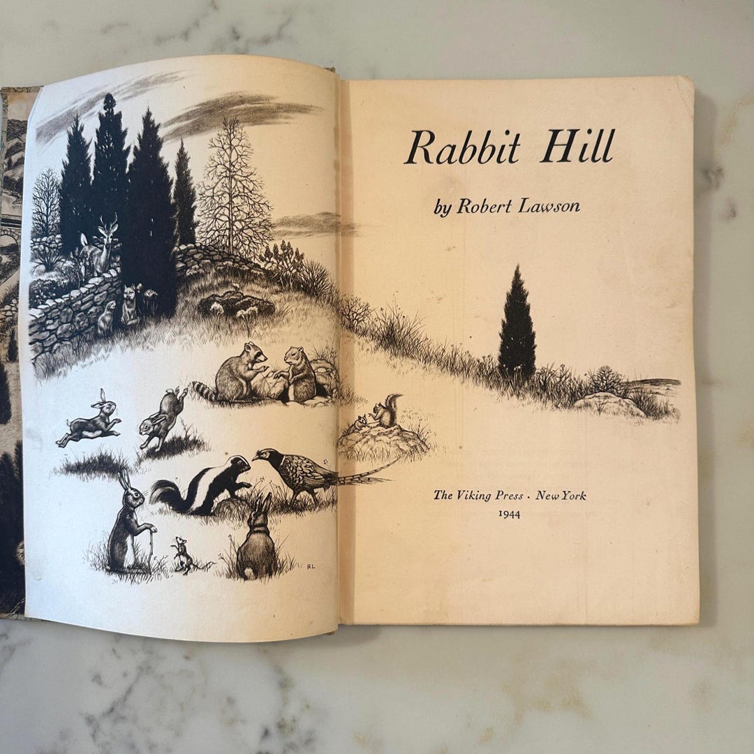 Vintage First Edition of Rabbit Hill by Robert Lawson - Etsy