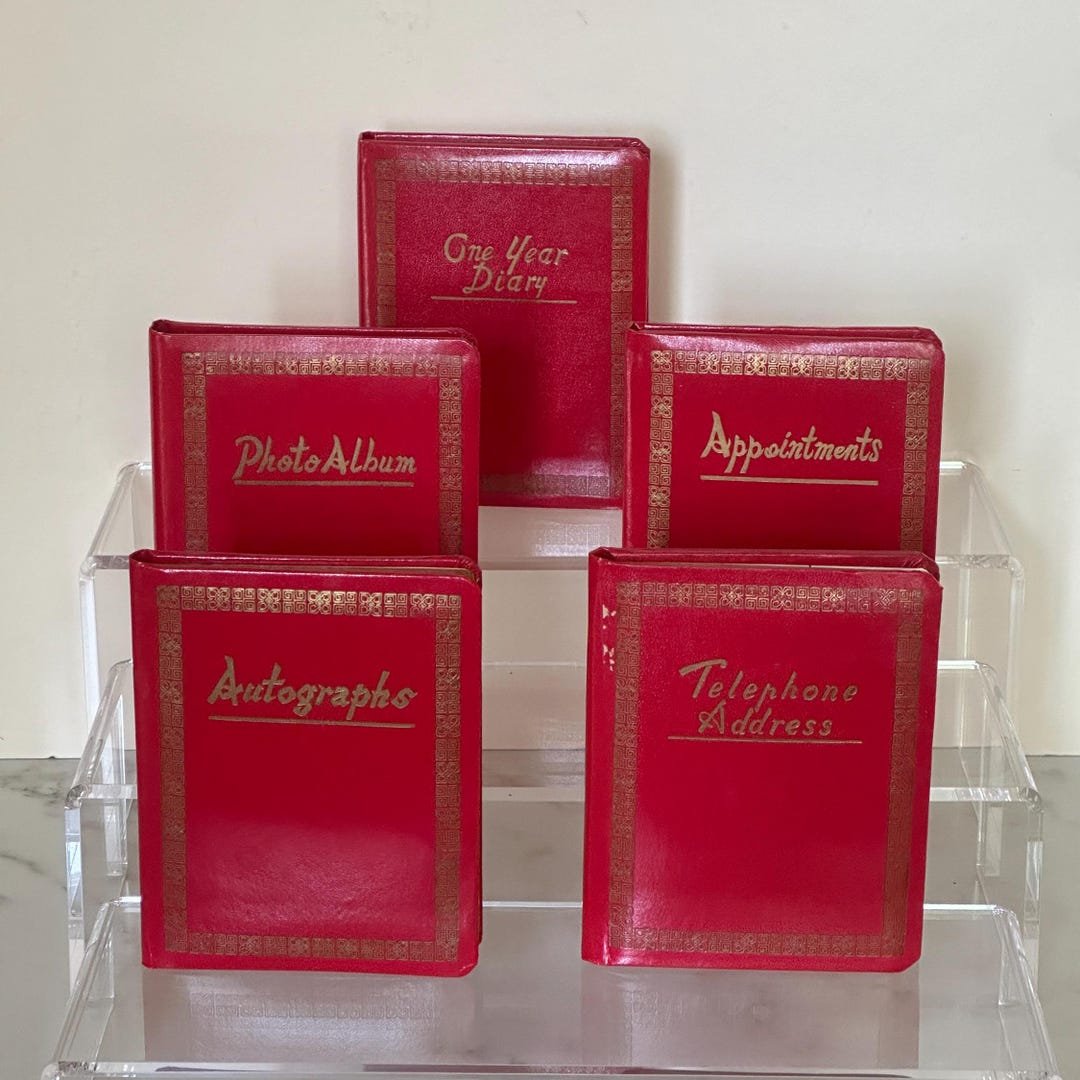 Vintage 5 Piece Set-diary, Address, Photo, Autograph and Appointments ...