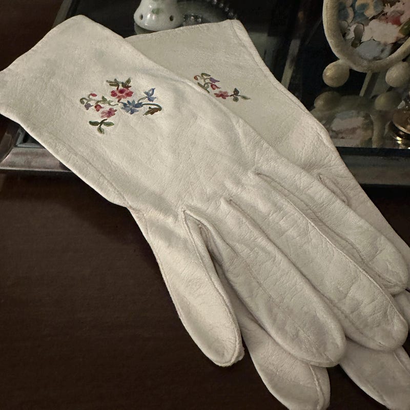 Embroidered Gloves - Etsy