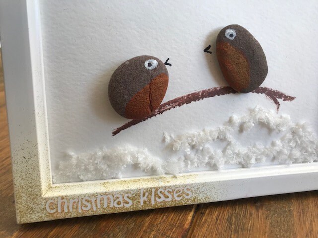 Handmade Christmas Pebble Art - Etsy