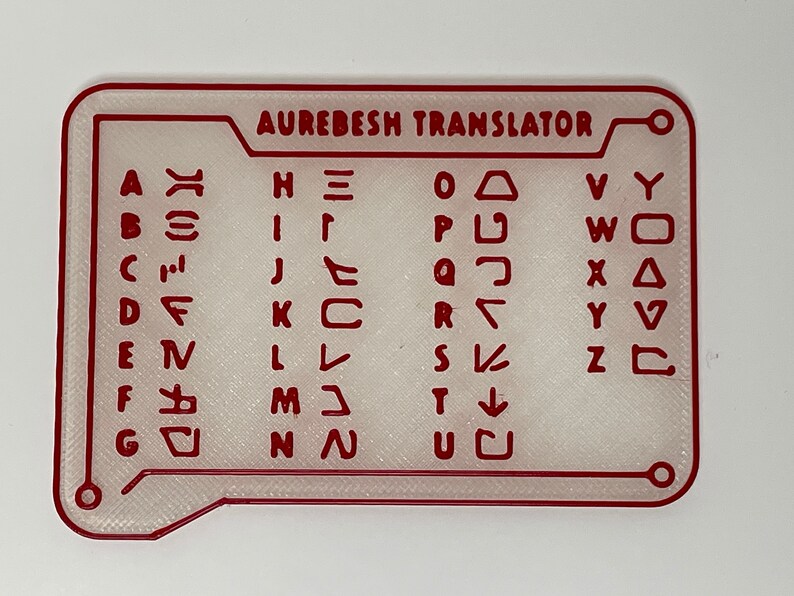 Aurebesh Pocket Translator Star Wars - Etsy