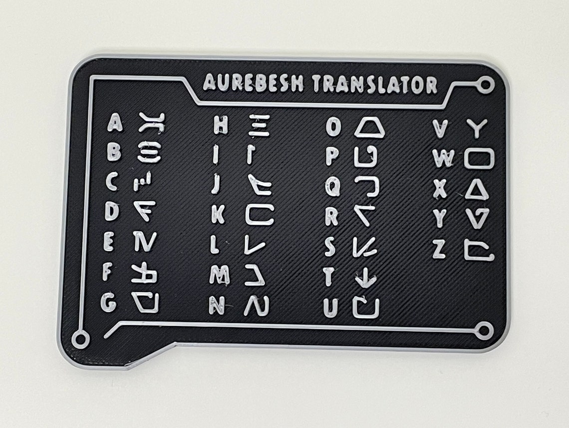 Aurebesh Pocket Translator Star Wars - Etsy