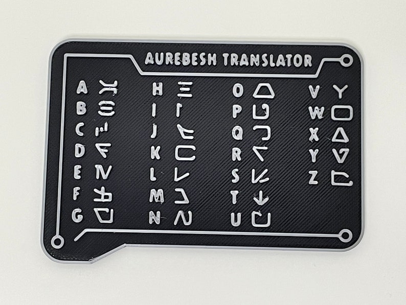 Aurebesh Pocket Translator Star Wars - Etsy