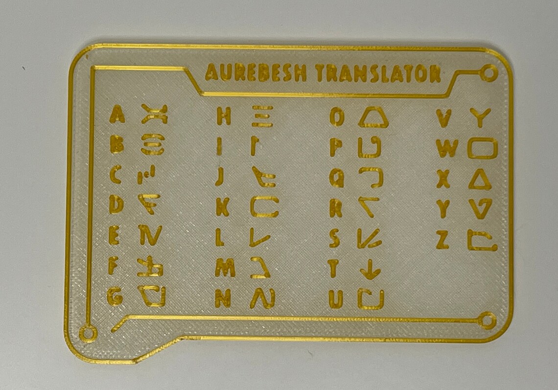 Aurebesh Pocket Translator Star Wars - Etsy Canada