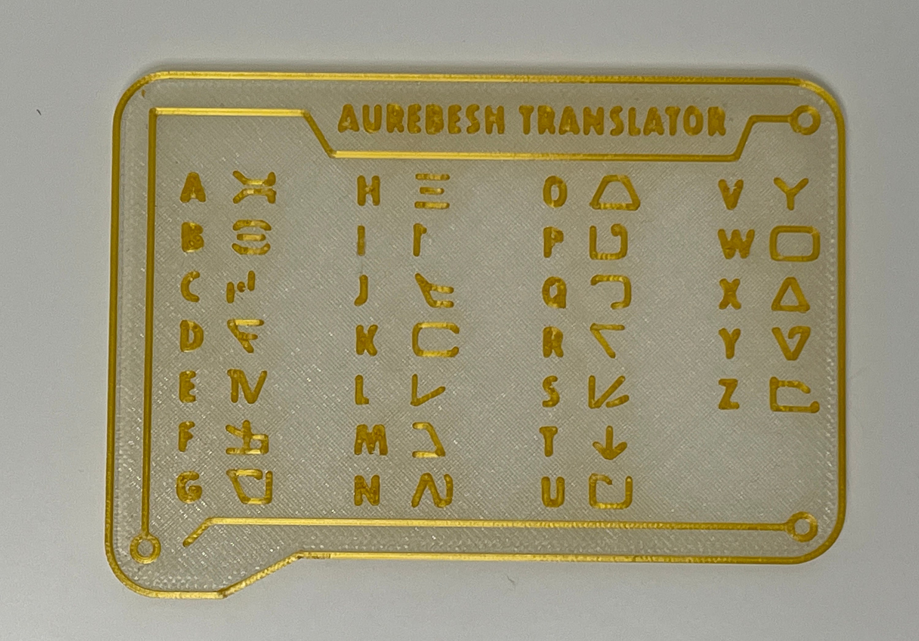 Aurebesh Pocket Translator Star Wars - Etsy Canada