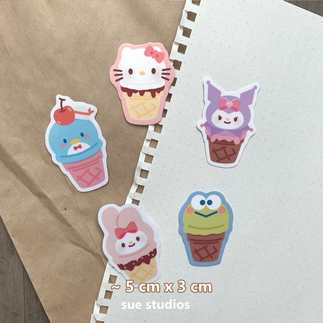 Cute Kawaii Japanese Character Sticker Set Food Laptop Decal Water ...