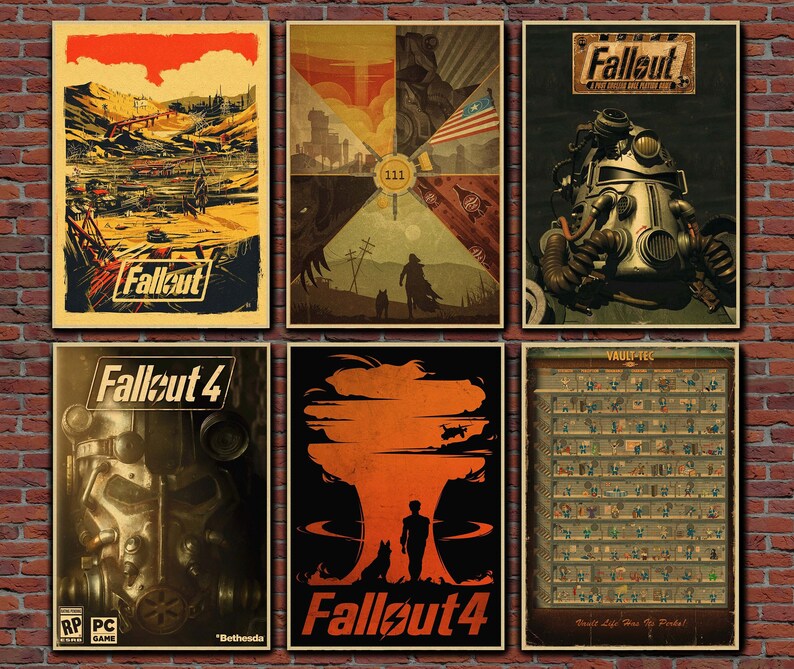 Fallout Game Retro Posters Game Posters Wall Decor Wall | Etsy
