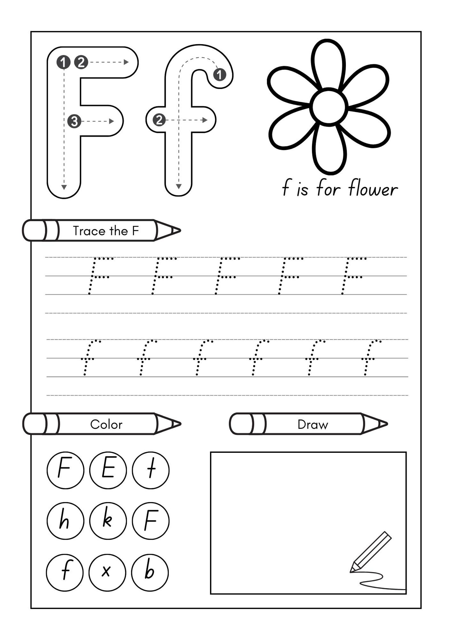 Alphabet 26 Worksheets for Kids Kindergarten - 1st Grade - Etsy
