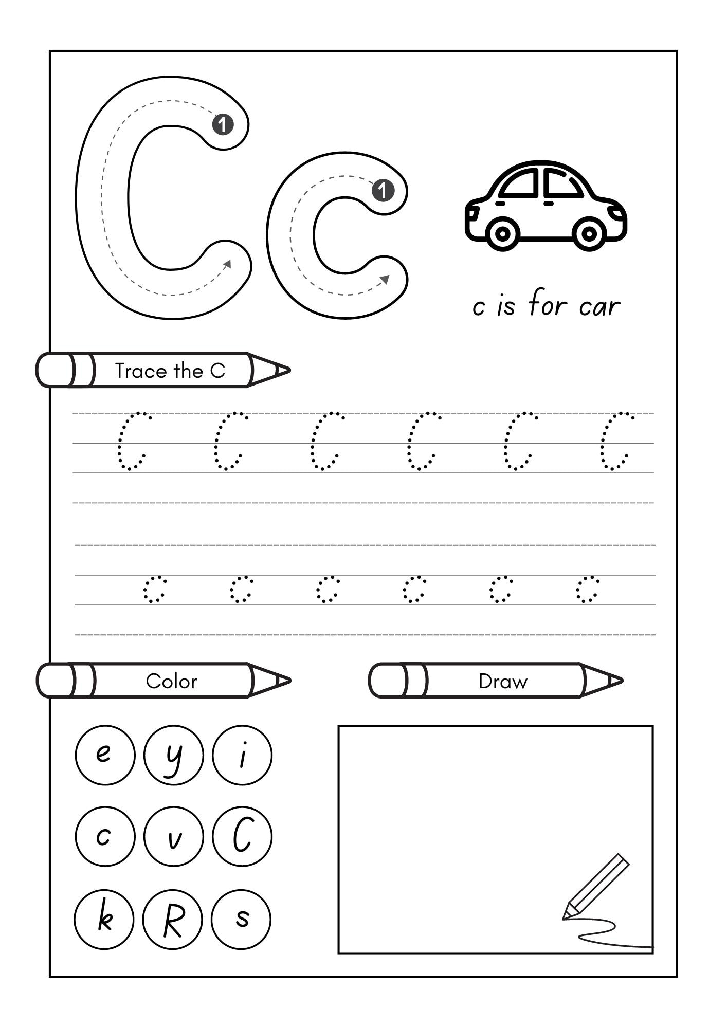 Alphabet 26 Worksheets for Kids Kindergarten - 1st Grade - Etsy