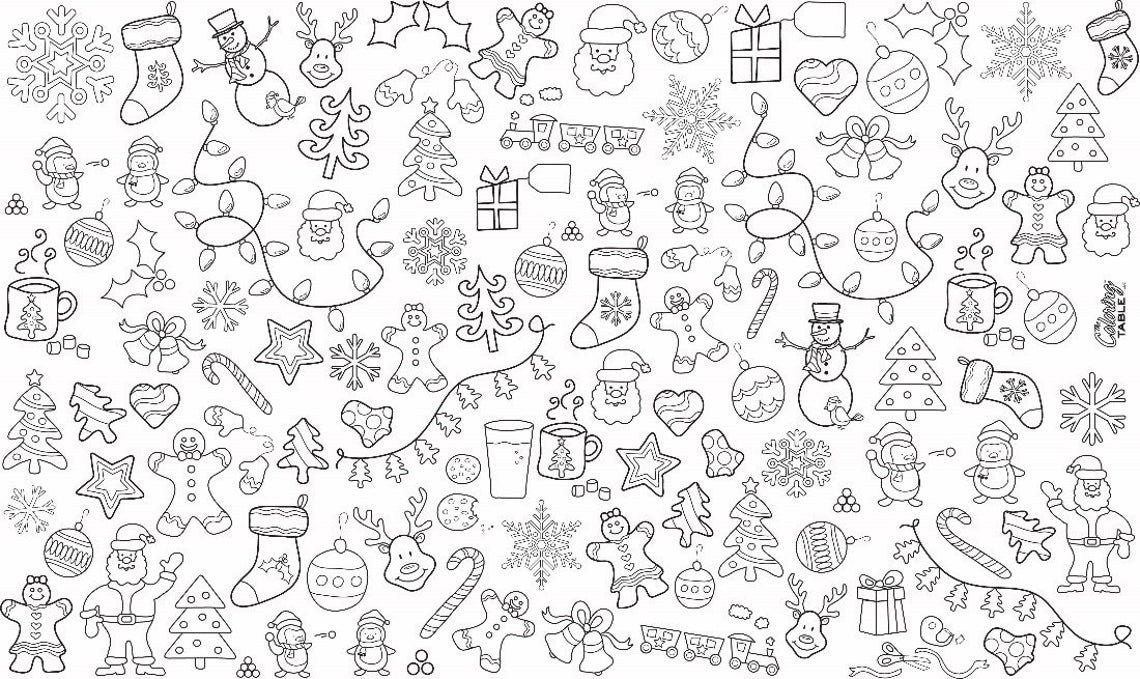 Holiday Design – Coloring Tablecloth – the Coloring Table – Interactive ...