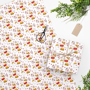Chicken Nugget Waffle Fry Wrapping Paper - Etsy