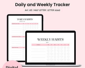 7 Day Tracker Template - Etsy
