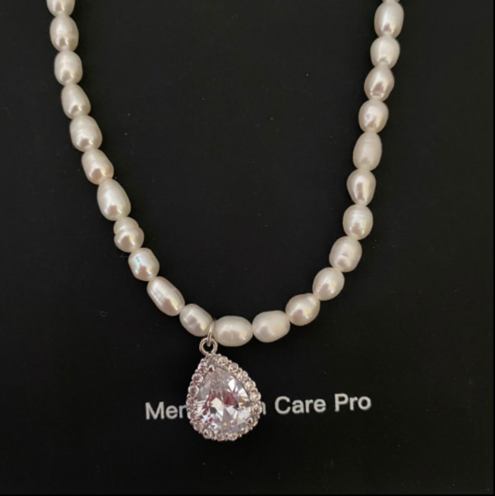 Pearl Mens Necklace Mens Jewelrynecklace For Etsy