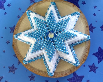 Plastic Canvas: Star Blue 3 Dimensional Star Christmas - Etsy