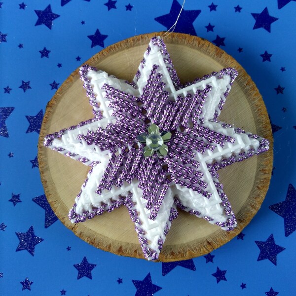 Plastic Canvas Star Ornaments - Etsy