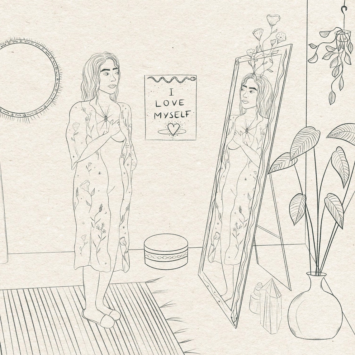 Self-love Colouring Pages I Love Myself I Choose - Etsy