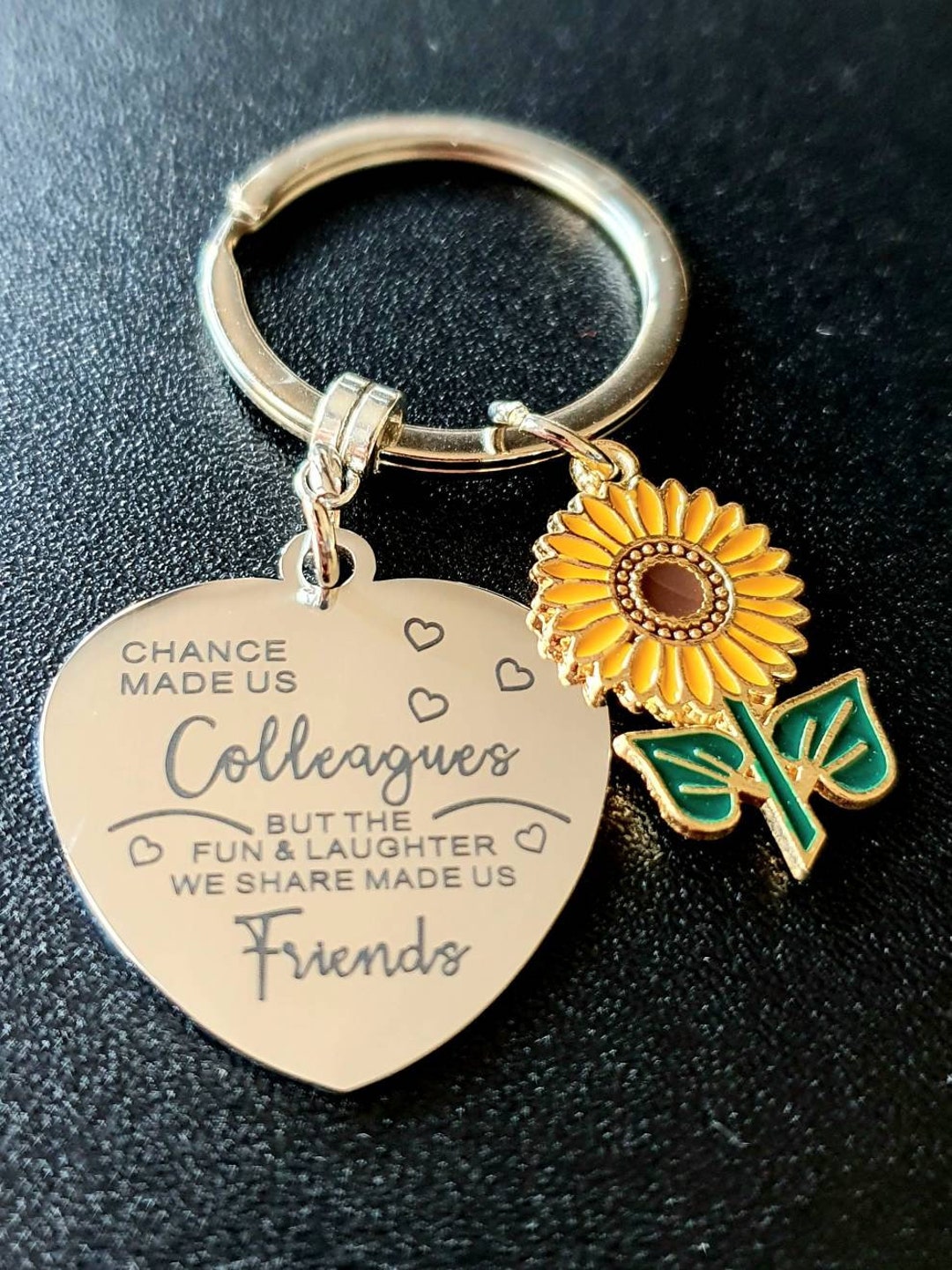 Engraved Keyrings, Colleague Friendship Silver Keyrings, Birthdays ...