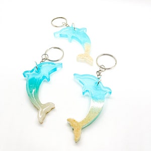 Dolphin Keychain, Beach Dolphin Charm, Dolphin Gift, Bora Bora Sand ...