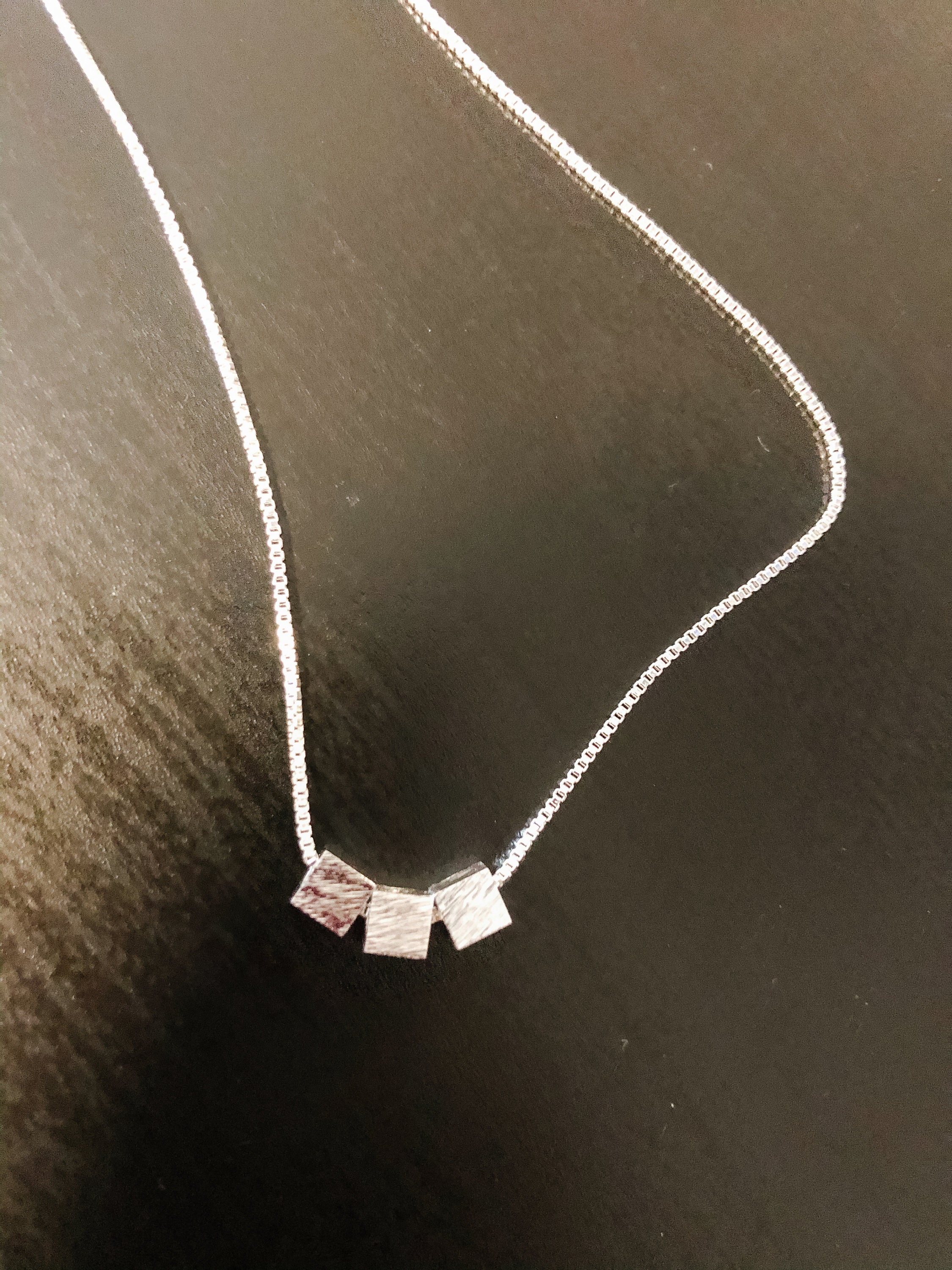 Personalized Pendant, Square Cube Pendants, Three Cube Pendant, Letter ...