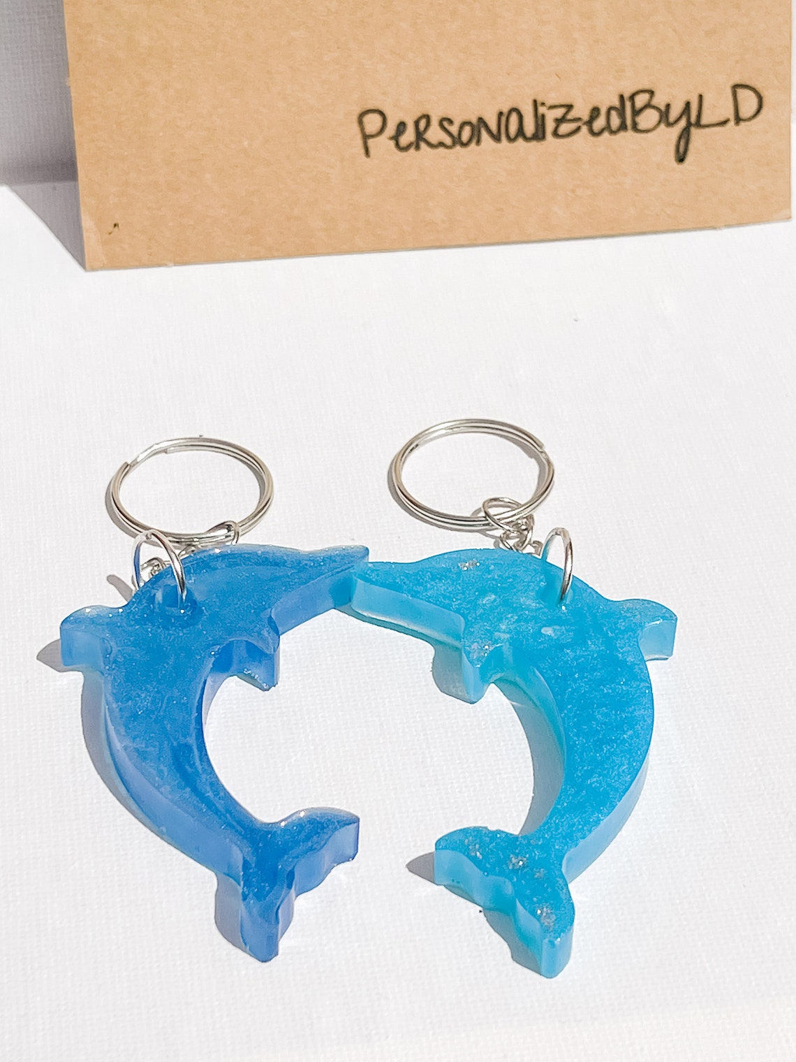 Dolphin Charm Dolphin Keychain Dolphin Gift Blue Dolphin | Etsy