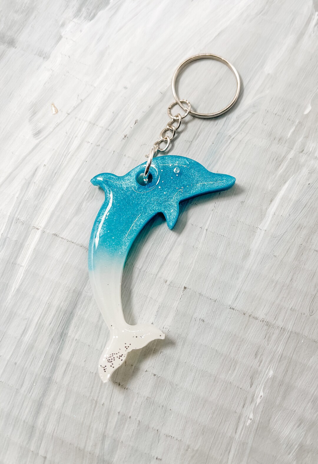 Dolphin Charm, Dolphin Keychain, Dolphin Gift, Glow in the Dark Blue ...