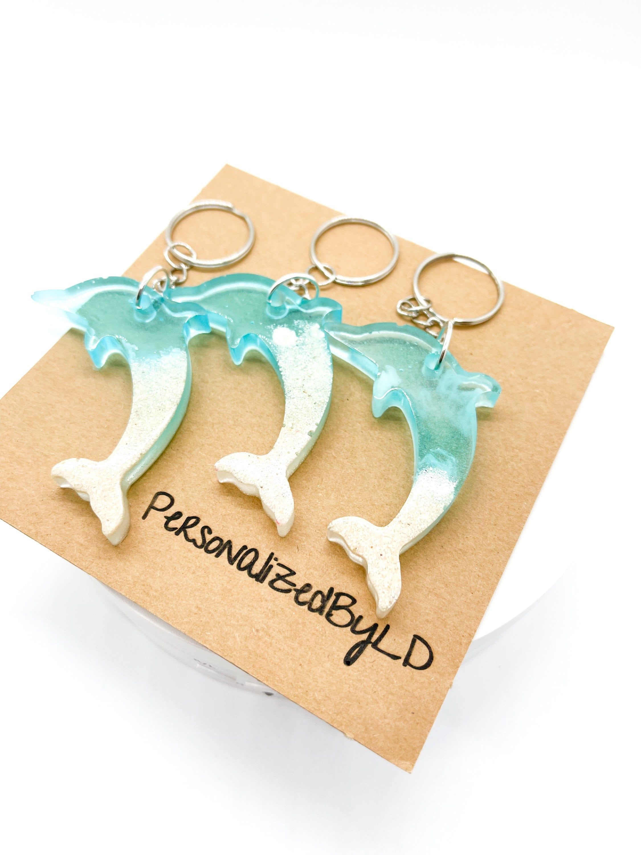 Dolphin Keychain, Beach Dolphin Charm, Dolphin Gift, Bora Bora Sand ...