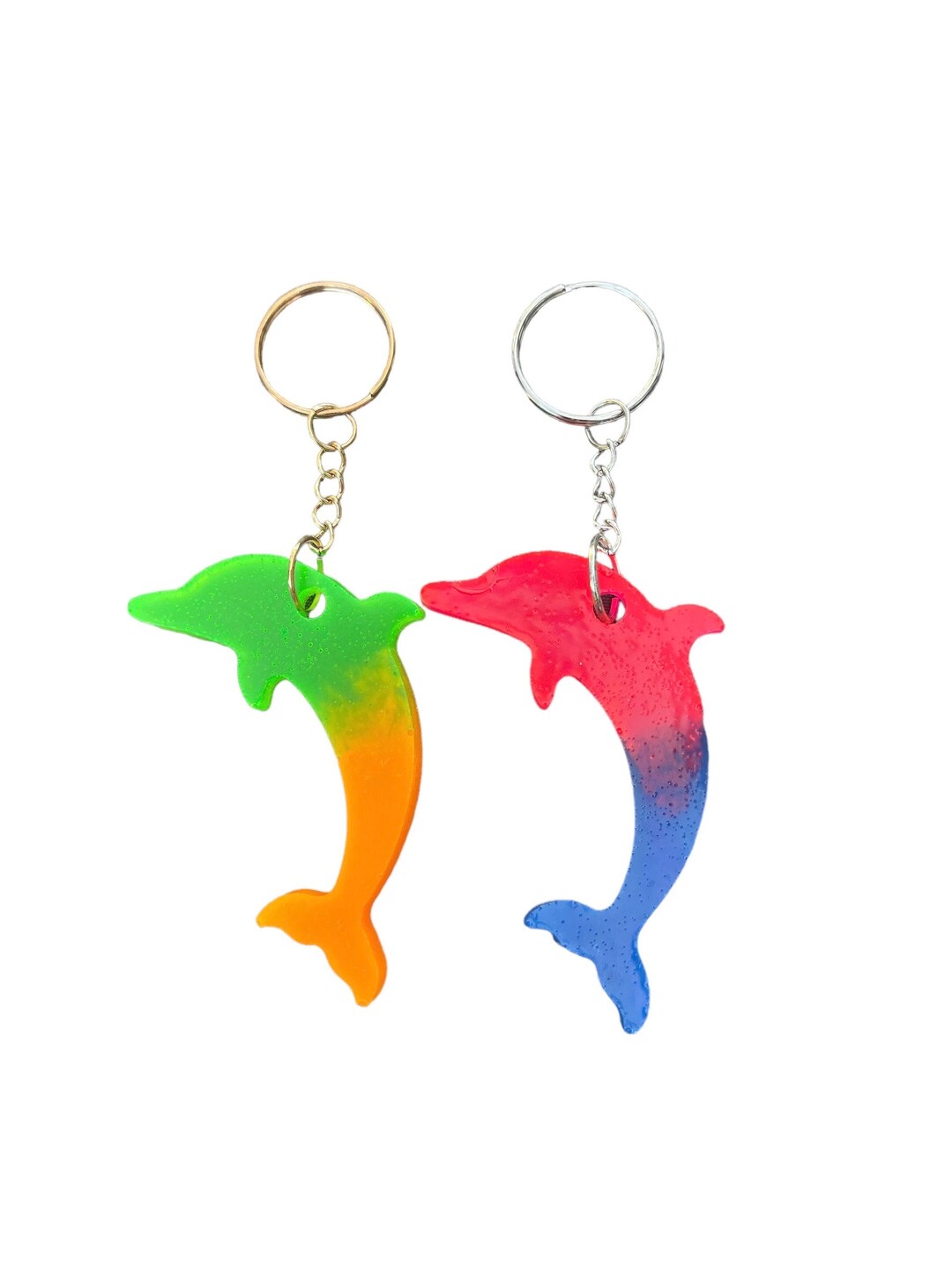 Neon Dolphin Keychain, Dolphin Keychain, Dolphin Gift, Gift for Friend ...