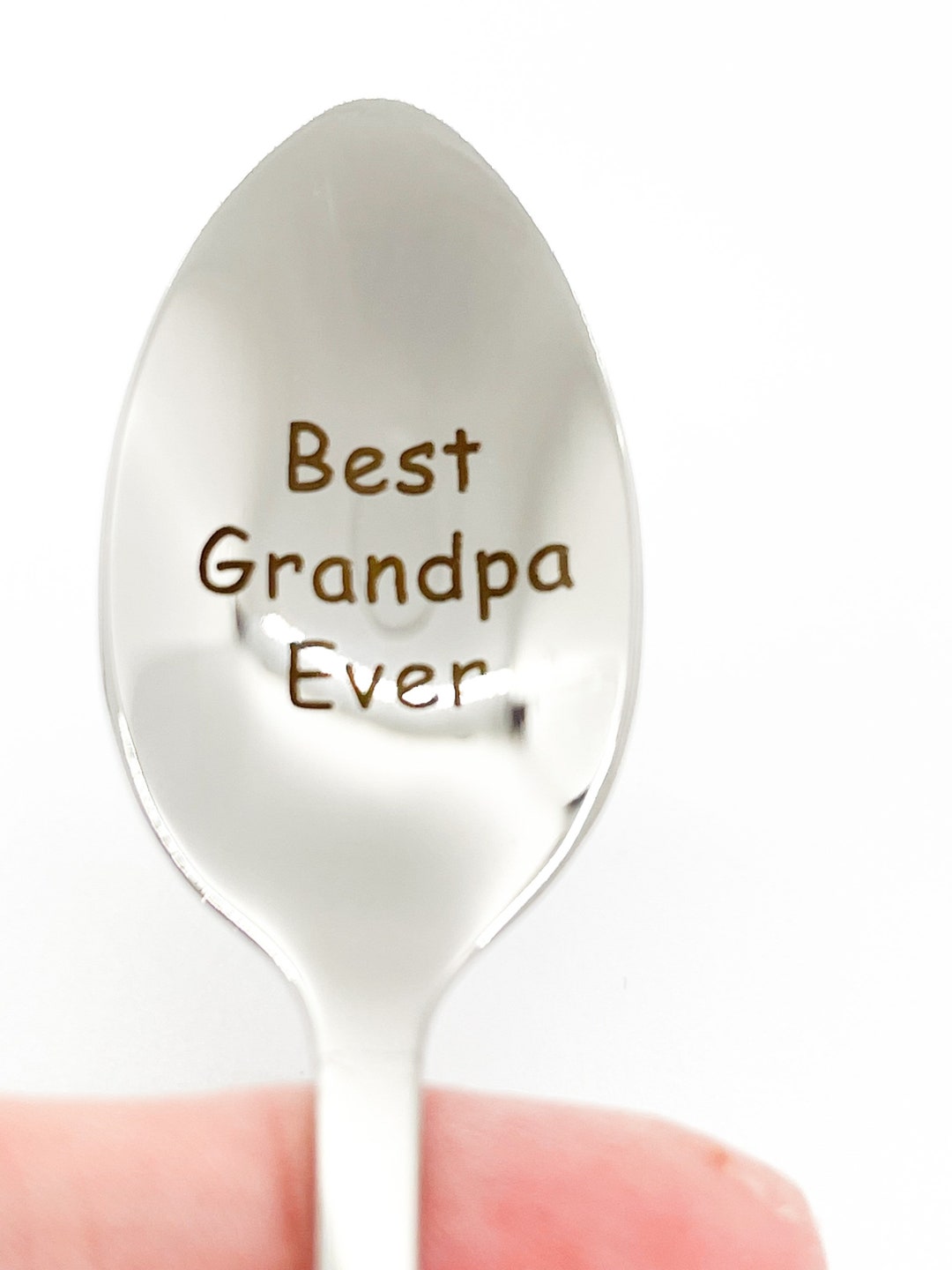 Best Grandpa Ever-laser Engraved Teaspoon, Coffee/ice Cream Spoon, Gift ...