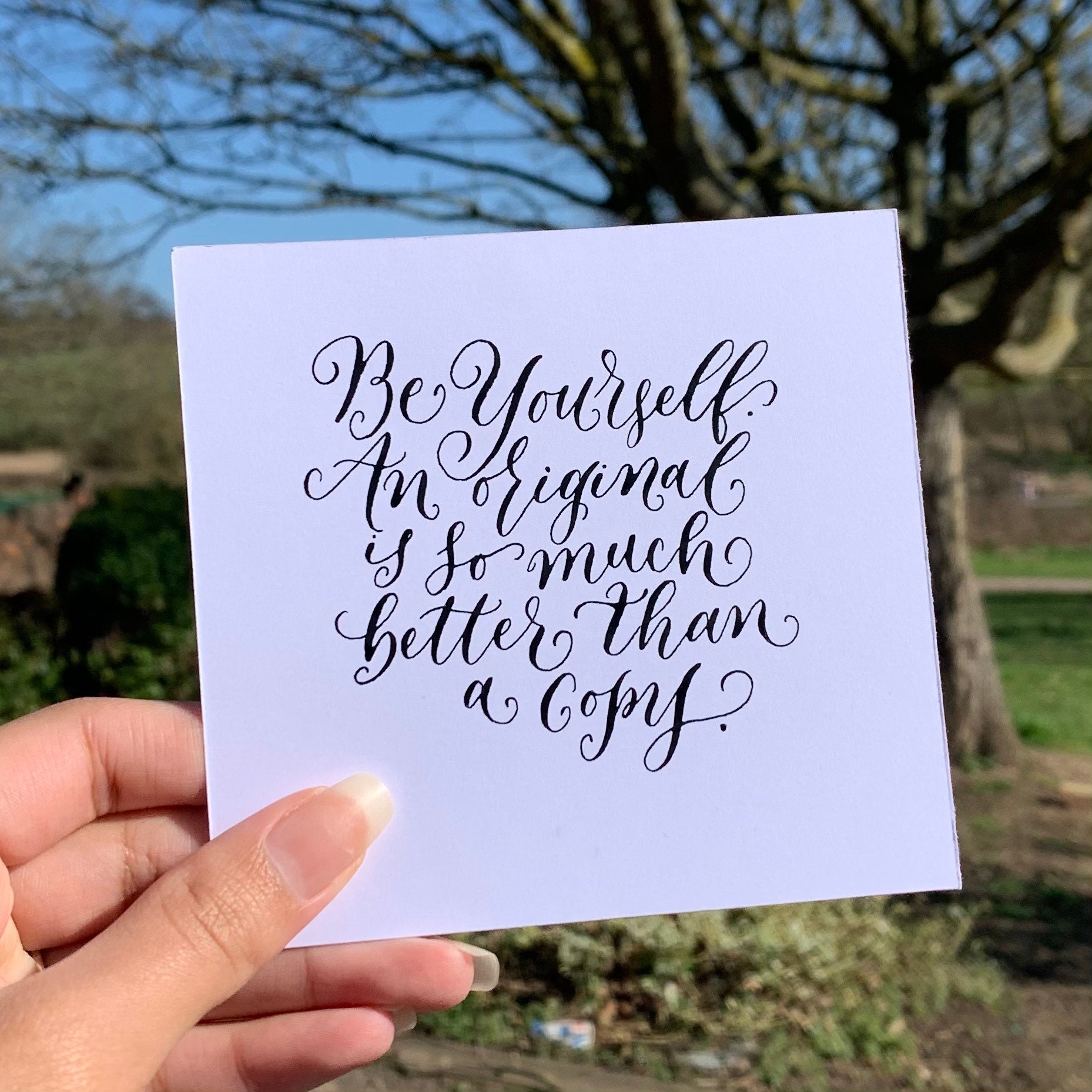 A5 Custom Calligraphy Handwritten Quote Wall | Etsy UK