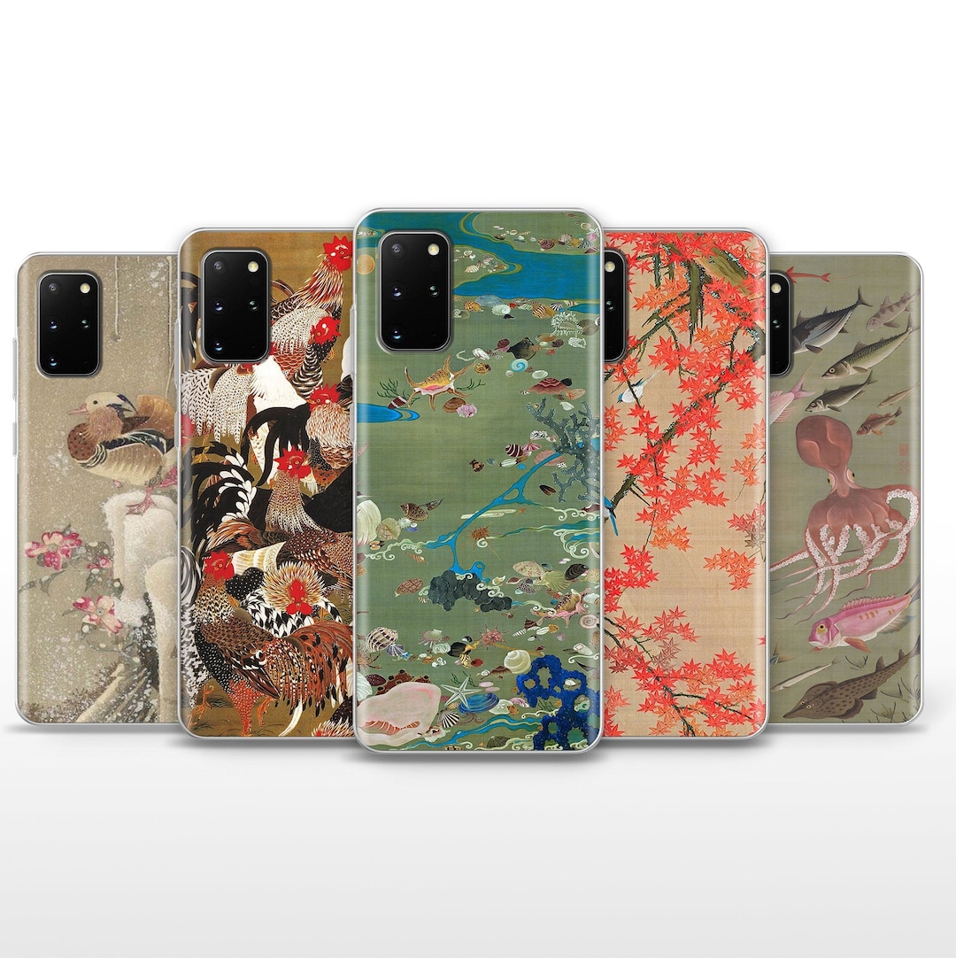 Iconic Japanese Phone Case Jakuchu Cover for Samsung Galaxy S23, S24 ...