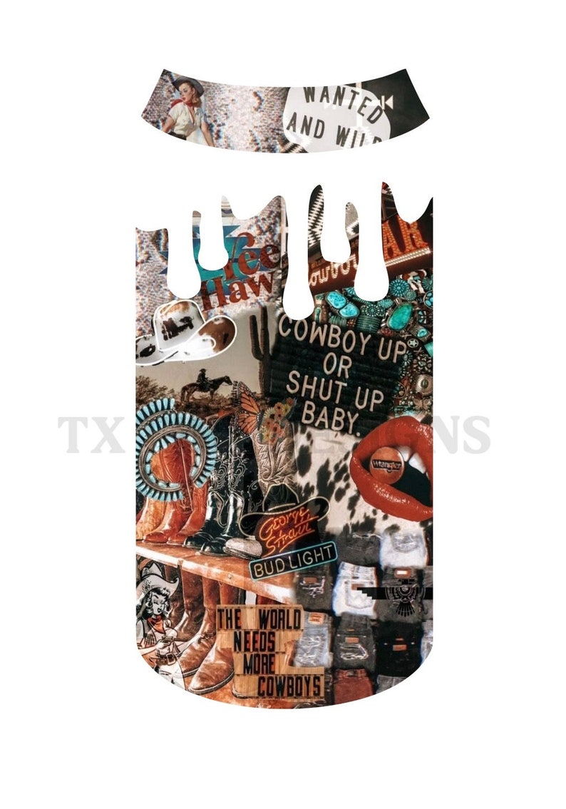 Western Drip Can Digital Cardstock, Digital Download, Digital Files - Etsy