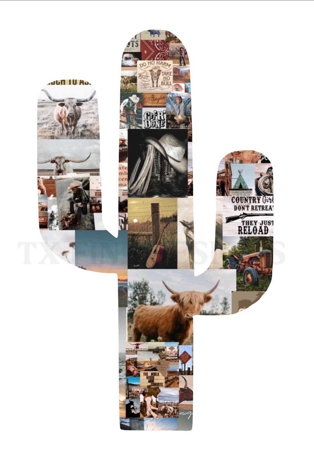 Western Cactus Cardstock, Digital Download, Digital Cardstock, Cactus ...