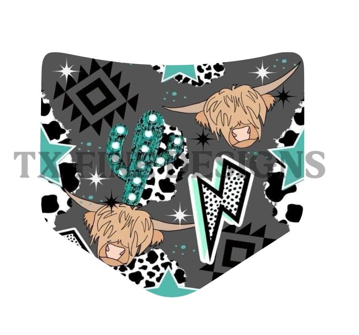 Western Pocket Digital Cardstock, Digital Files, Freshie Pocket - Etsy