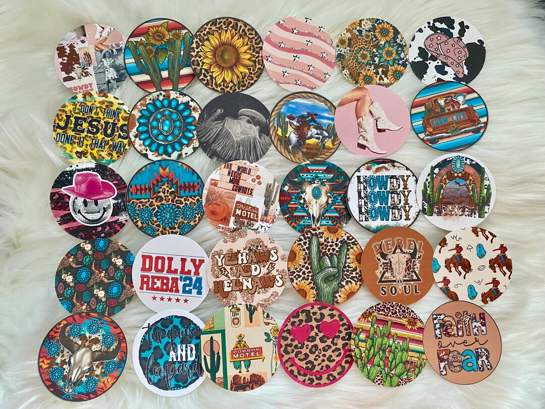 Western Themed Freshie Cardstock Grab Bag, 30ct Rounds, Physical ...
