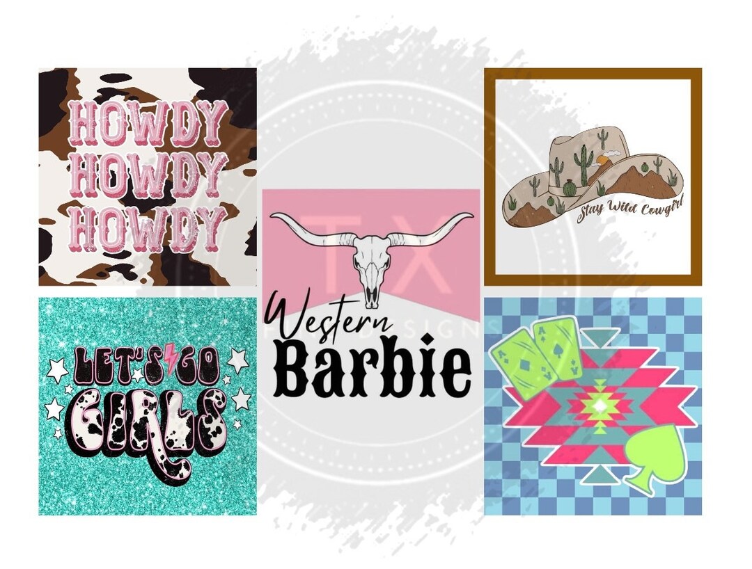 Square Design, Western Squares, Square Cardstock, Digital Files - Etsy