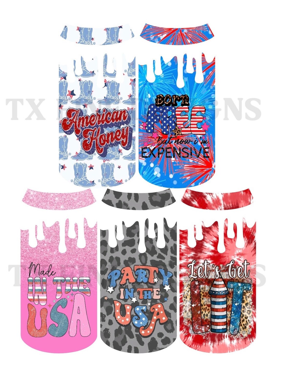 Drip Can Patriotic Digital Cardstock, Digital Download, Digital Files ...