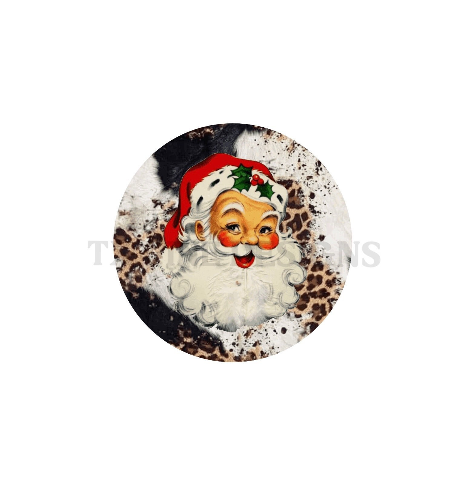 Santa Claus PNG Cheetah/cow Print, Santa Claus Digital Art, Christmas ...