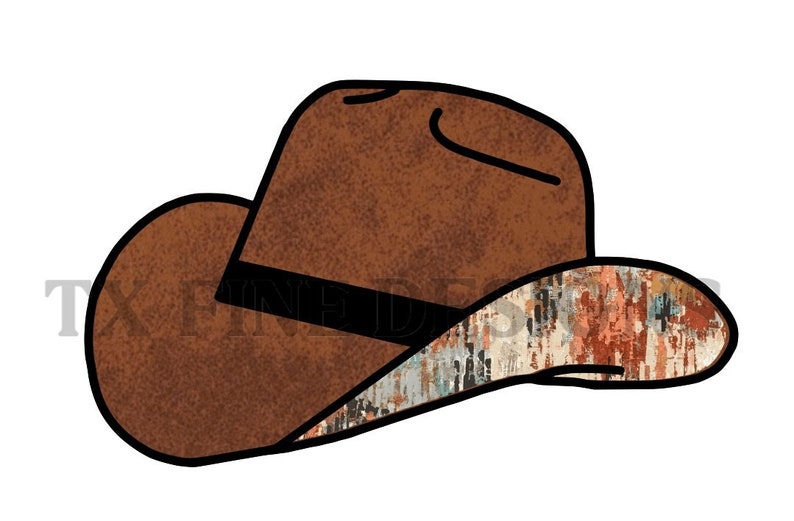 Cowboy Hat Digital Download, Western Digital Cardstock, Digital File ...