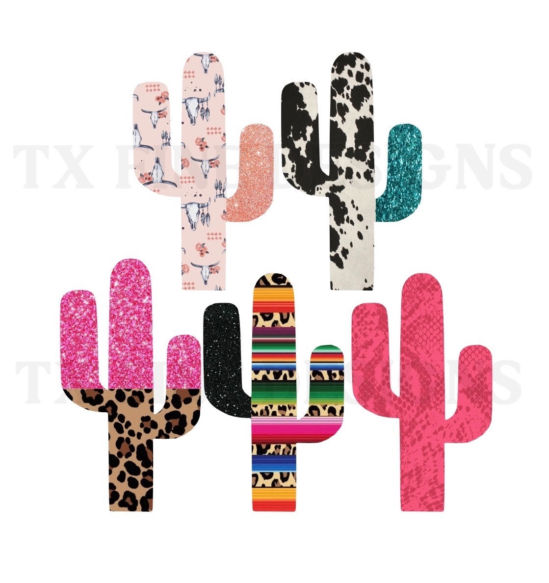 Western Cactus Cardstock, Digital Download, Digital Cardstock, Cactus ...