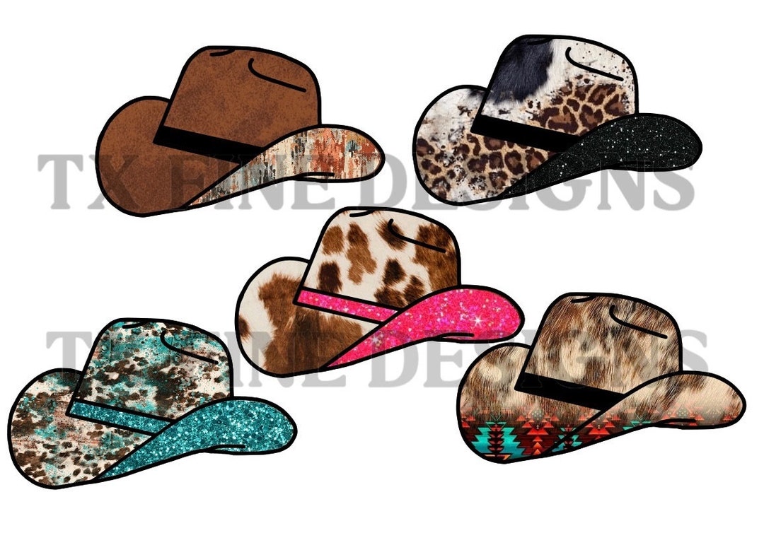 Cowboy Hat Digital Download, Western Digital Cardstock, Digital File ...