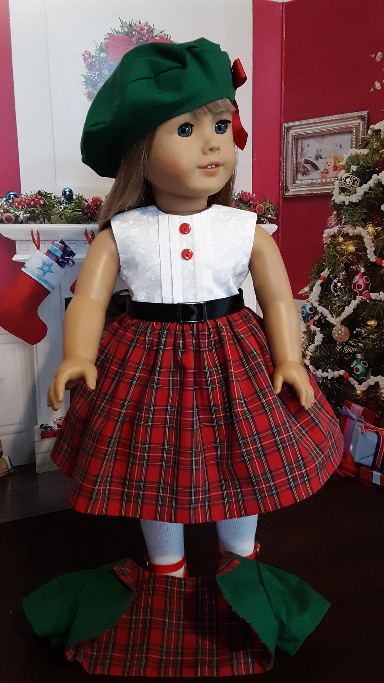 Holiday Plaid 18 Doll Mary Ellen Doll Outfit - Etsy