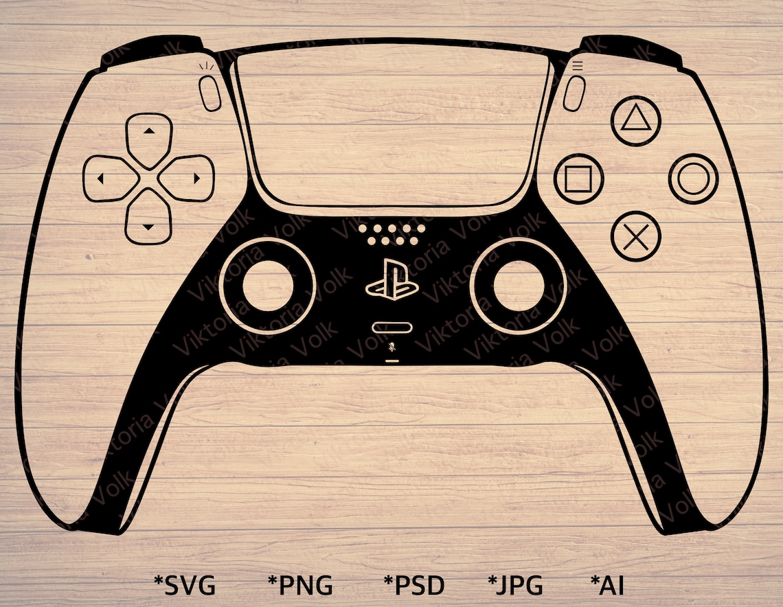 Esquema del controlador PS5 vectorial de alto detalle juego | Etsy