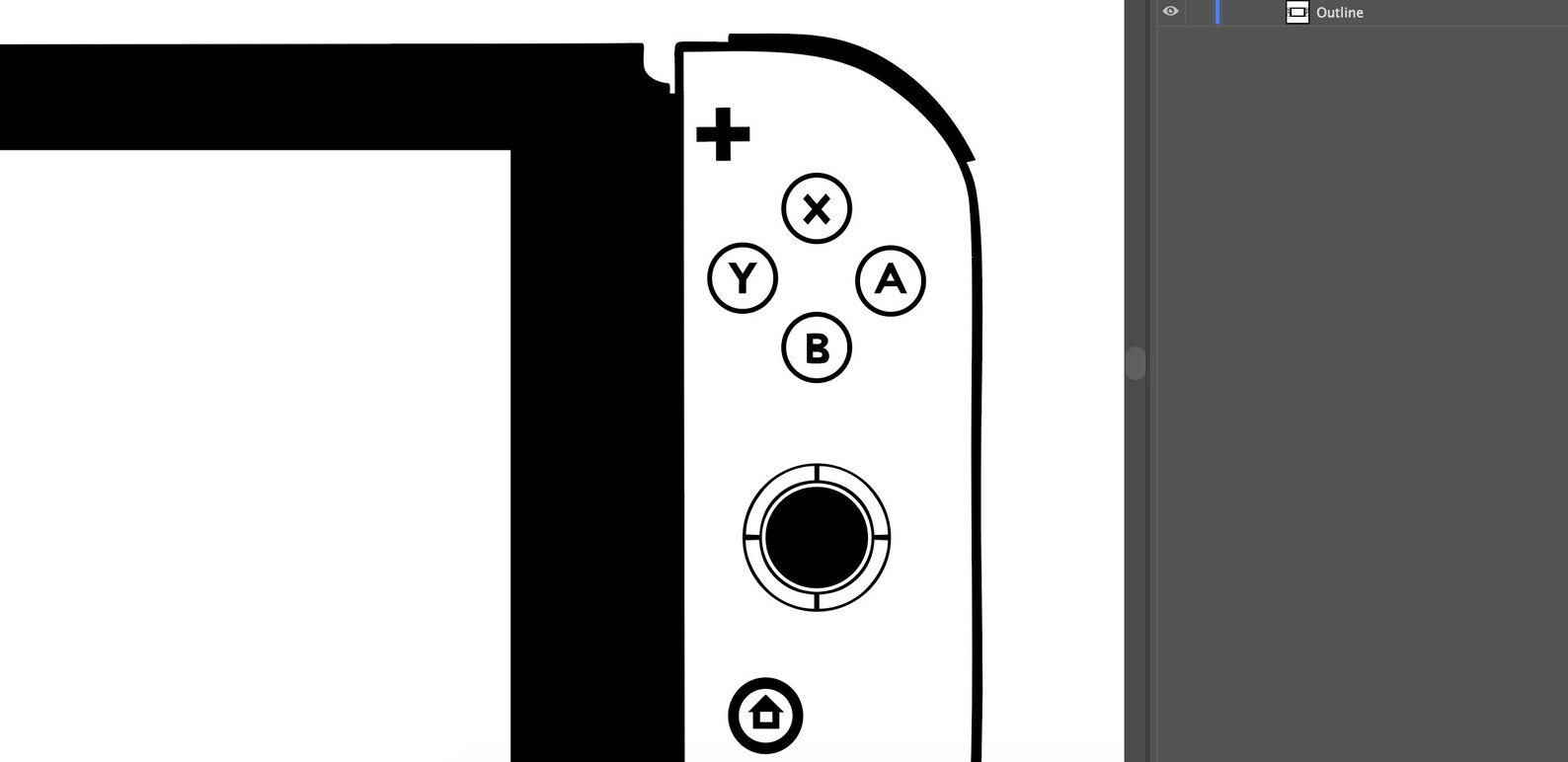 Nintendo Switch Vector Outline Nintendo Controller Black SVG | Etsy